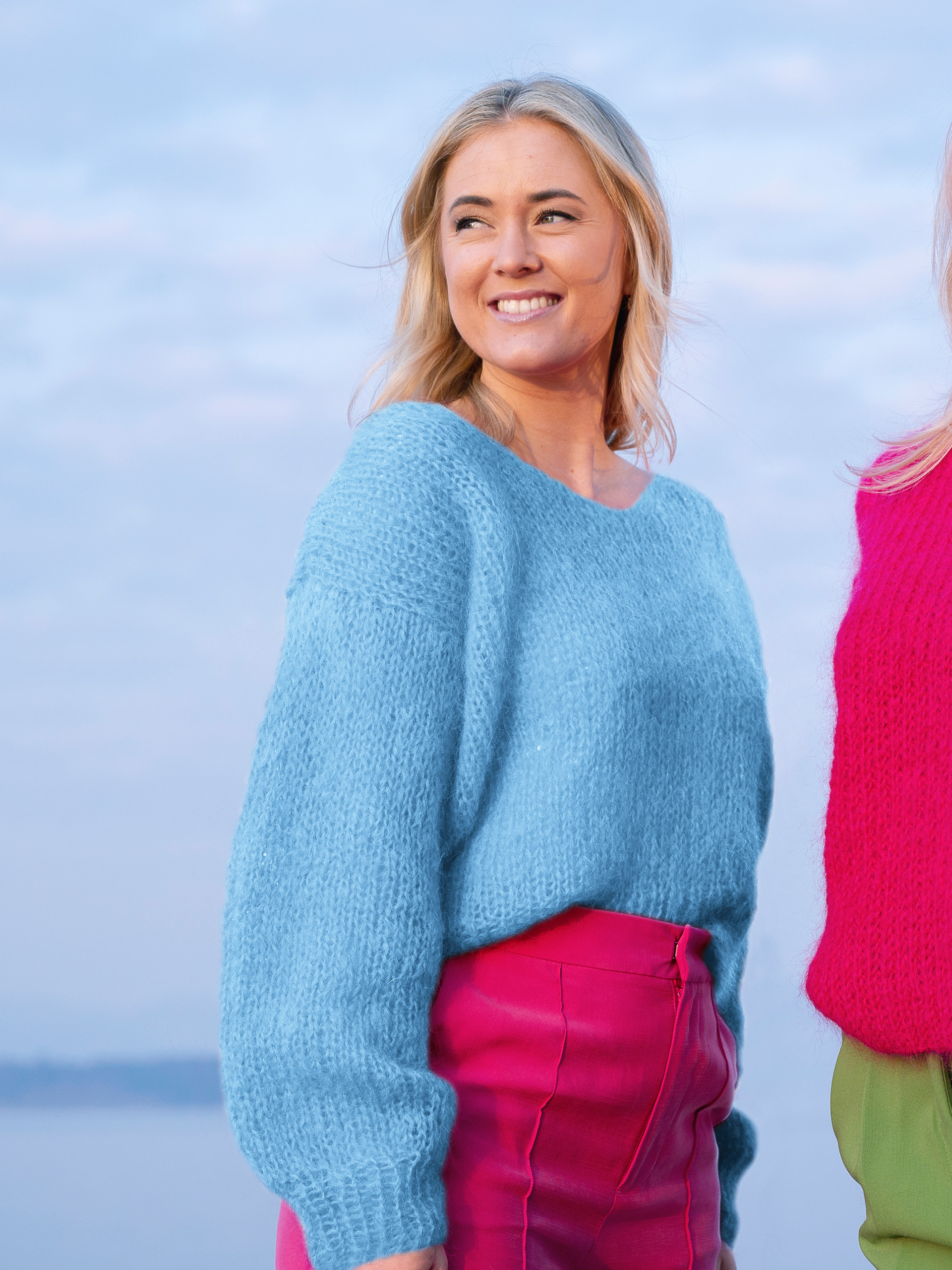 AMANDA sweater klar blå - Garnius