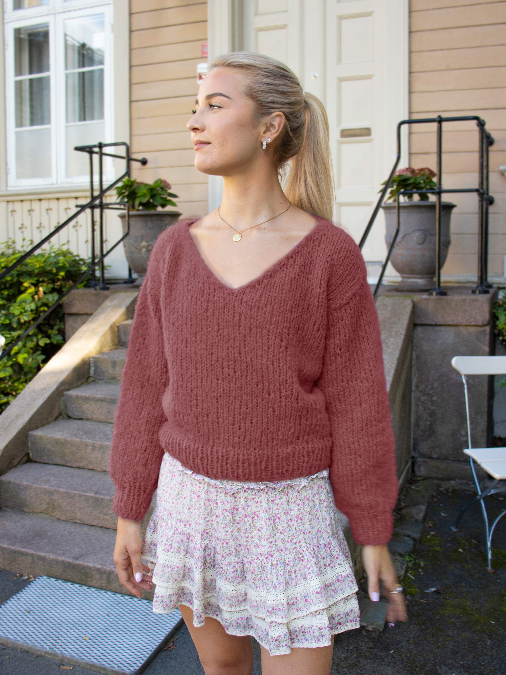 99-19f Amanda sweater lilla - Garnius - Garnius.dk