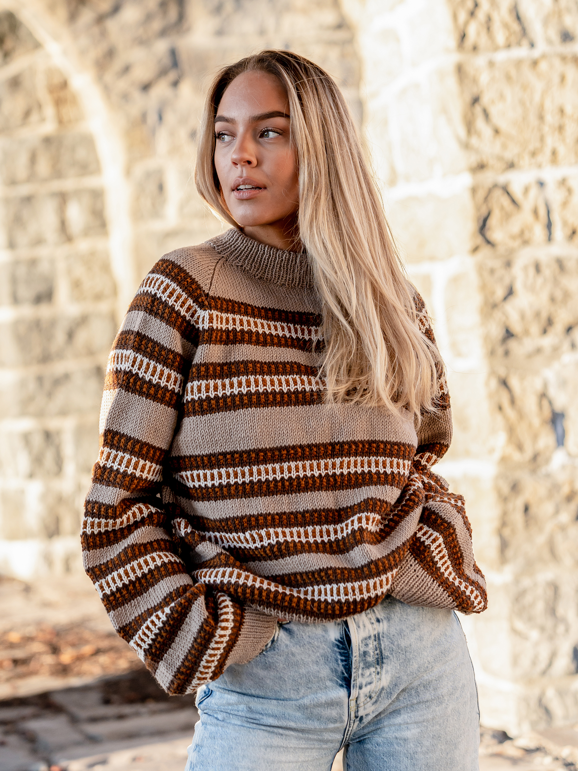 Anny Ola unisex sweater beige - Garnius