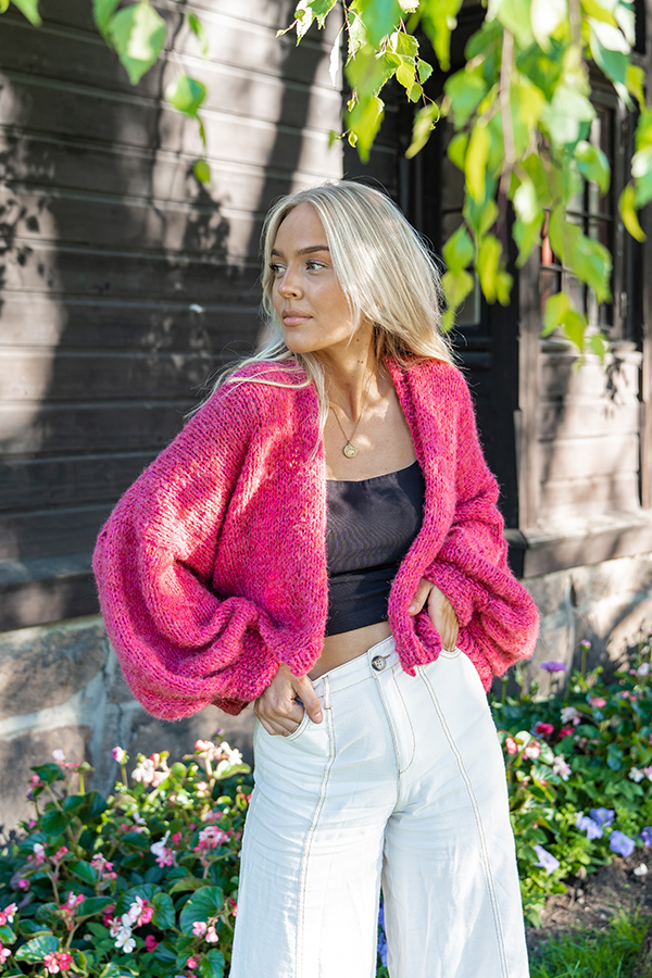 THE BASIC cardigan rosa - Garnius