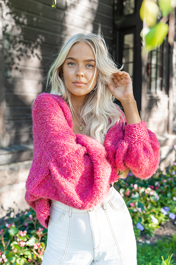 THE BASIC cardigan rosa - Garnius