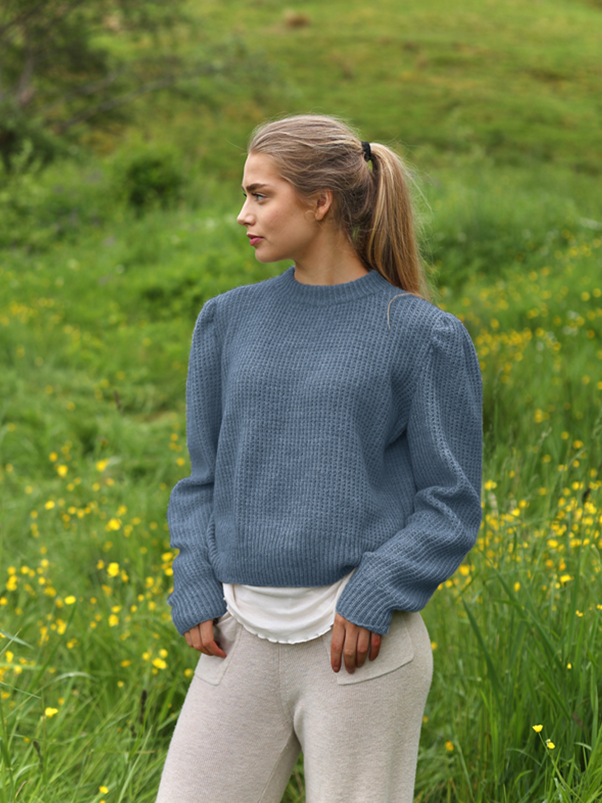 BETH genser denim - Garnius