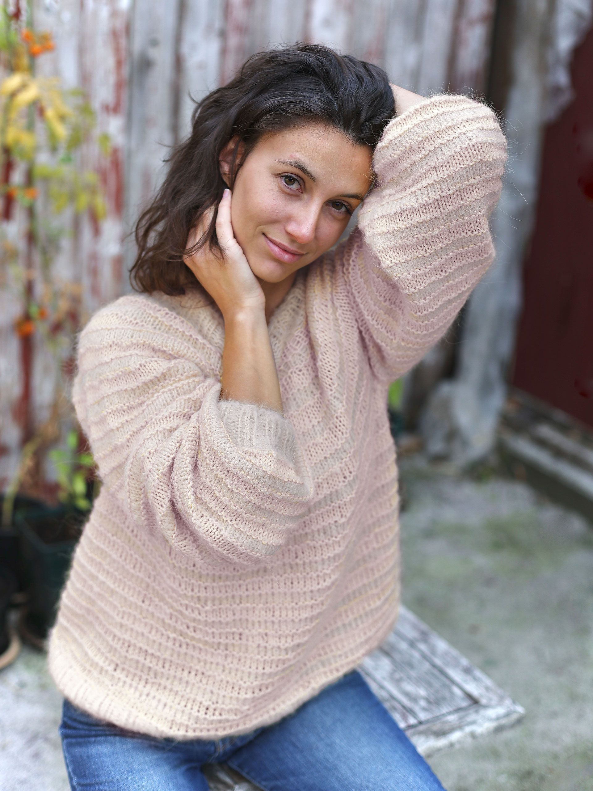 MELT sweater pudderrosa - Garnius