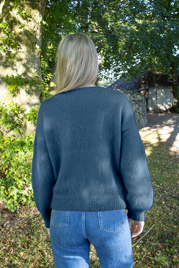 454-16 Amanda genser denim - Garnius