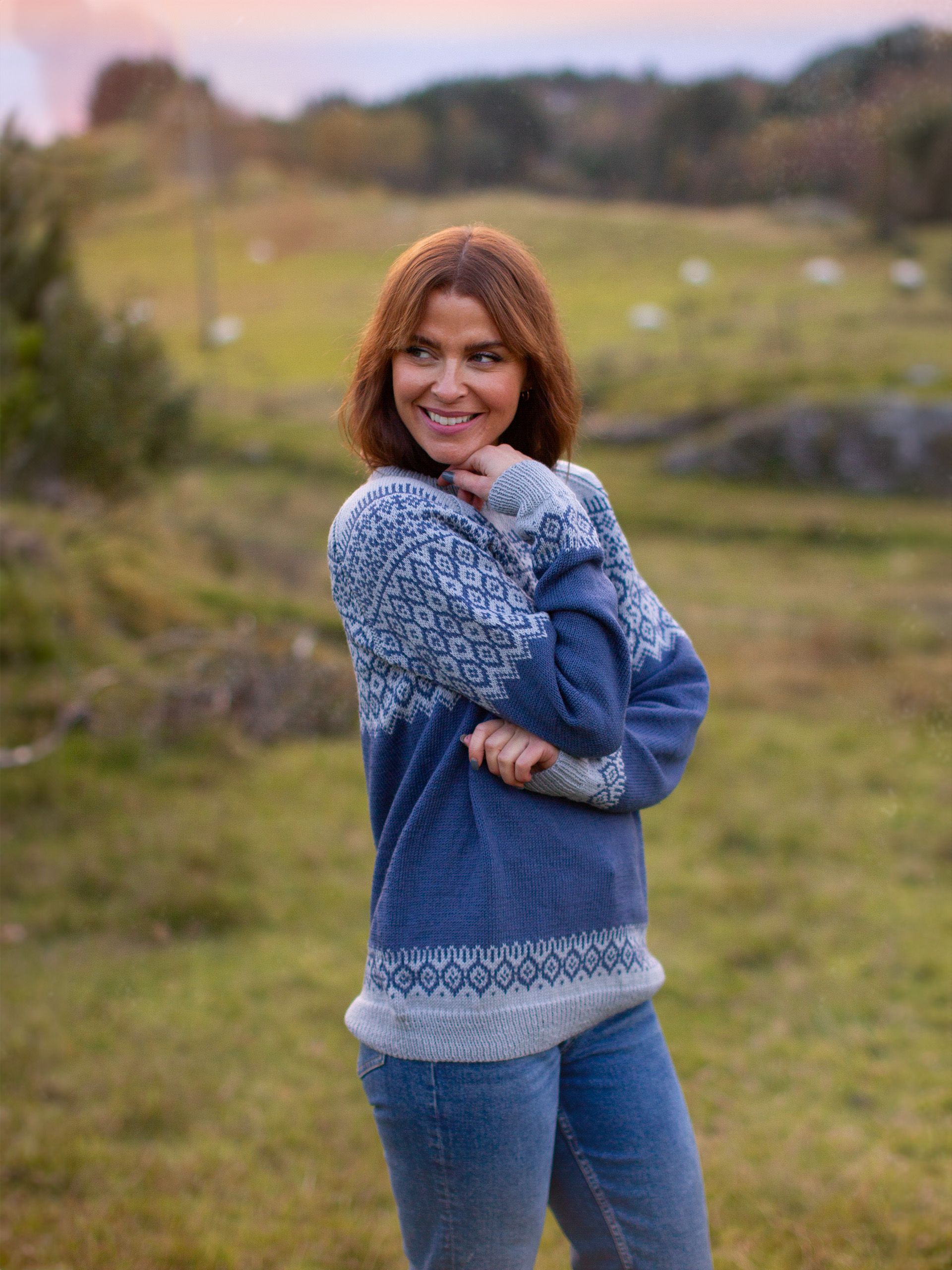 MATJA genser dame denim - Garnius