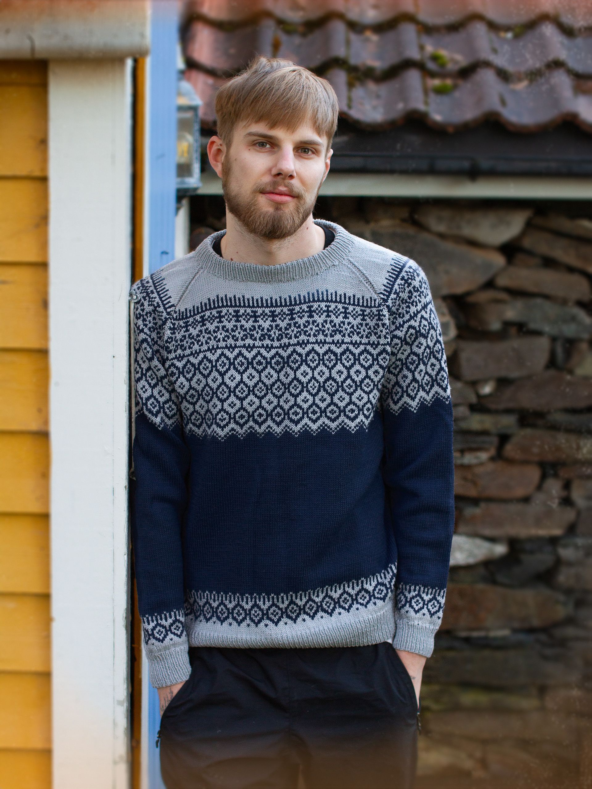 MATJA genser herre marine - Garnius