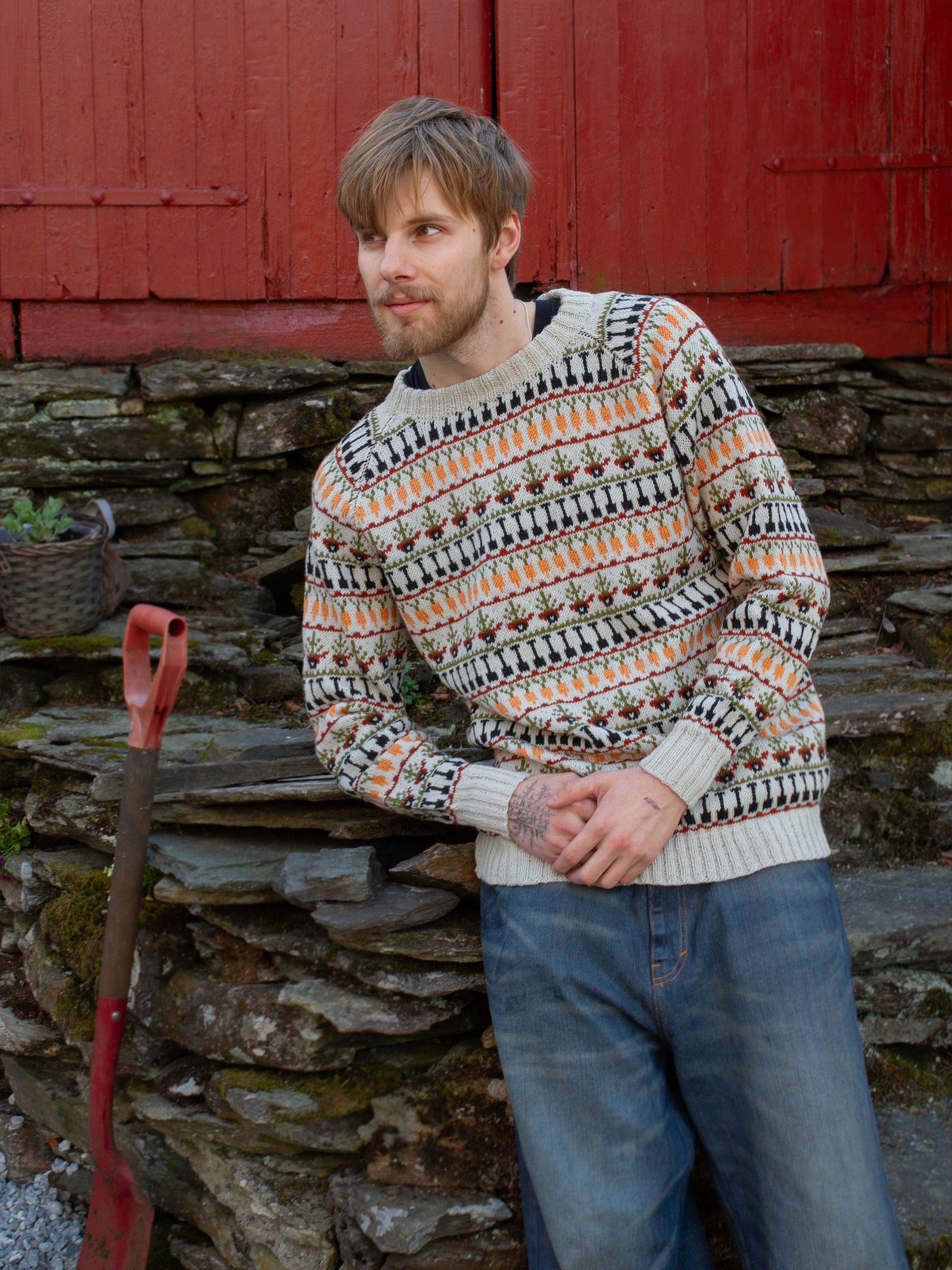 423K-09a RØTTER bluse herre - Garnius