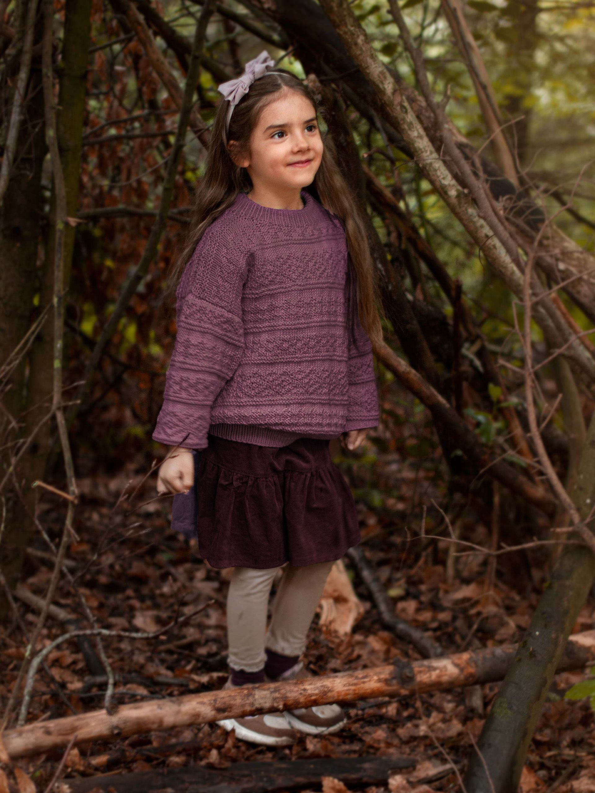 BILLIE genser rødlilla (Woolevo) - Garnius