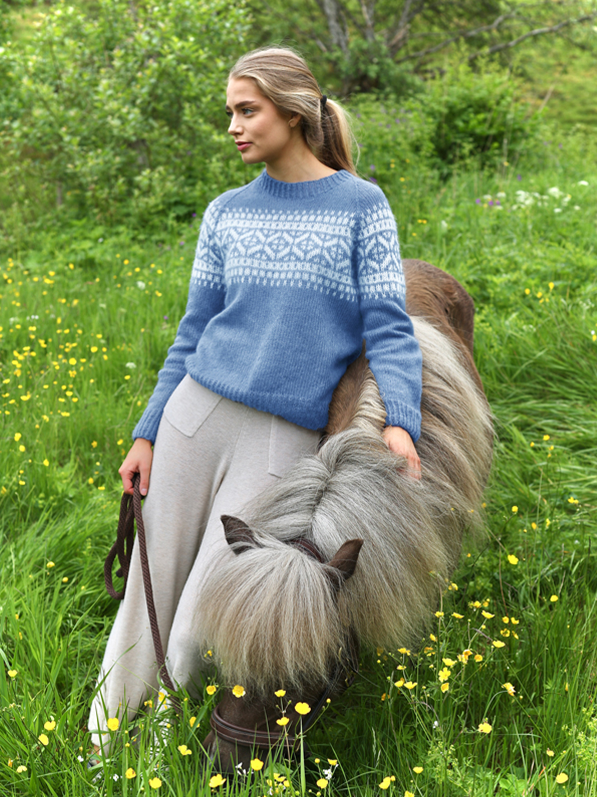 DUSTY sweater denim - Garnius