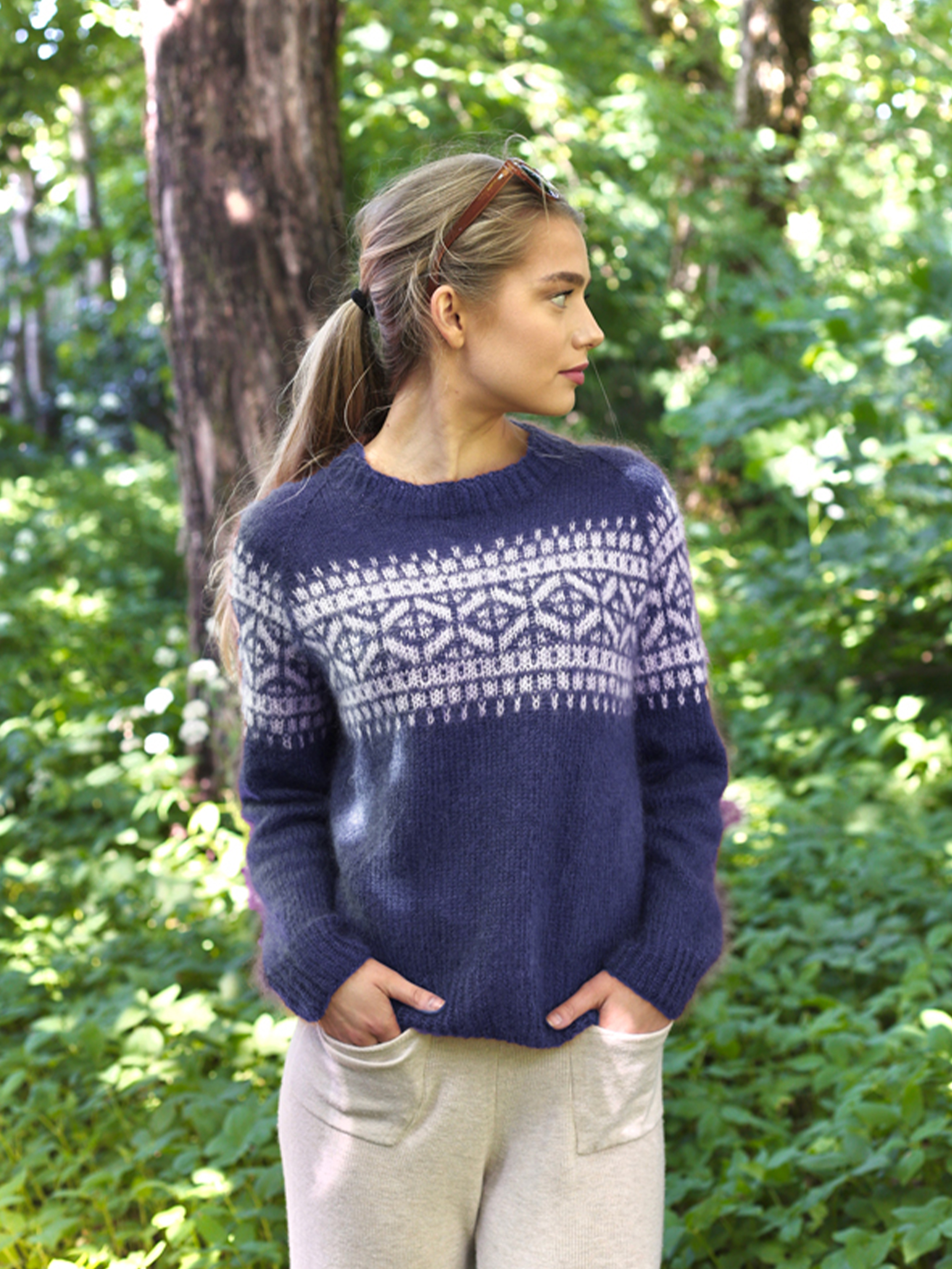 DUSTY sweater denim - Garnius