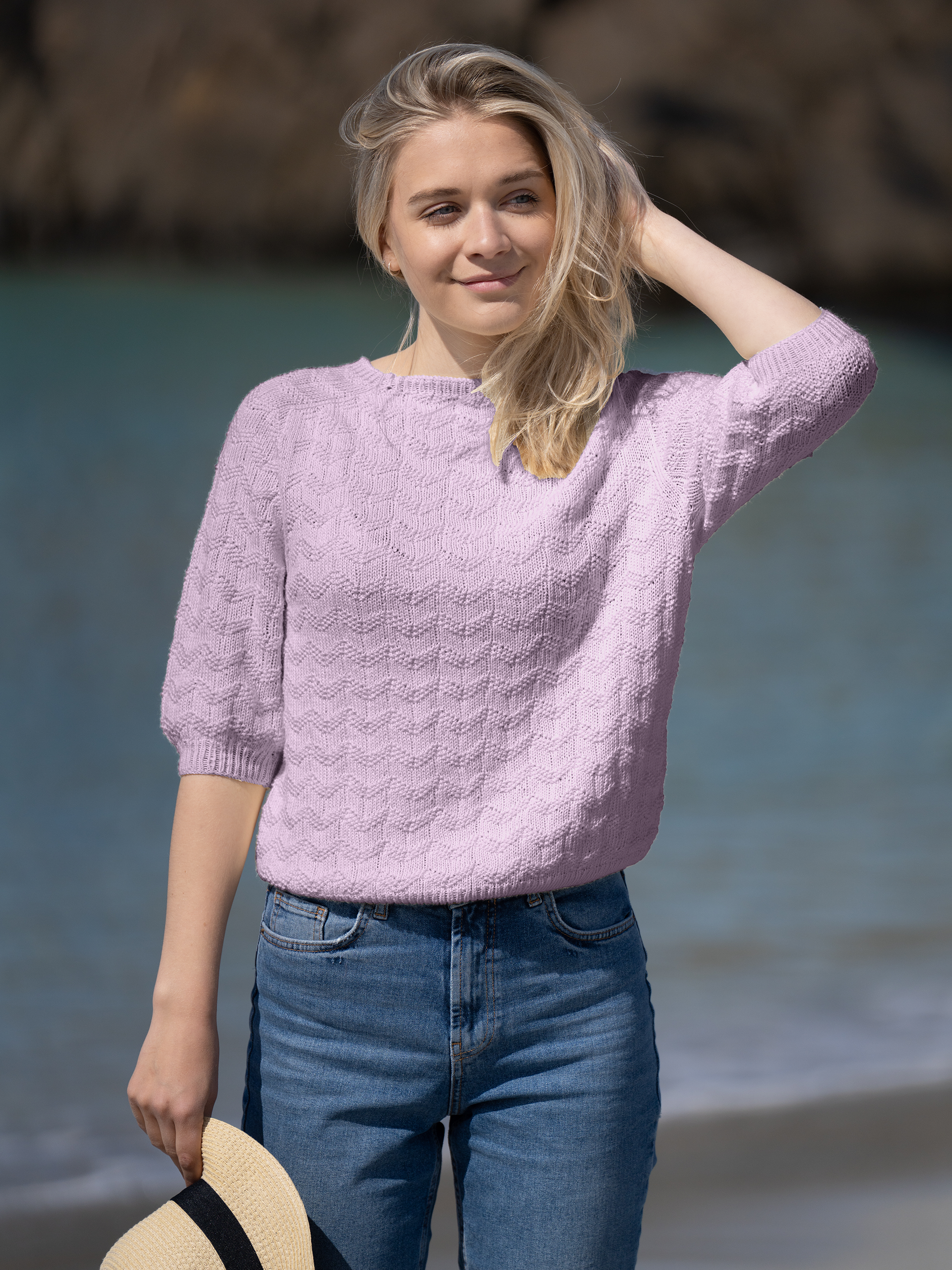 FAM sweater lys lilla - Garnius