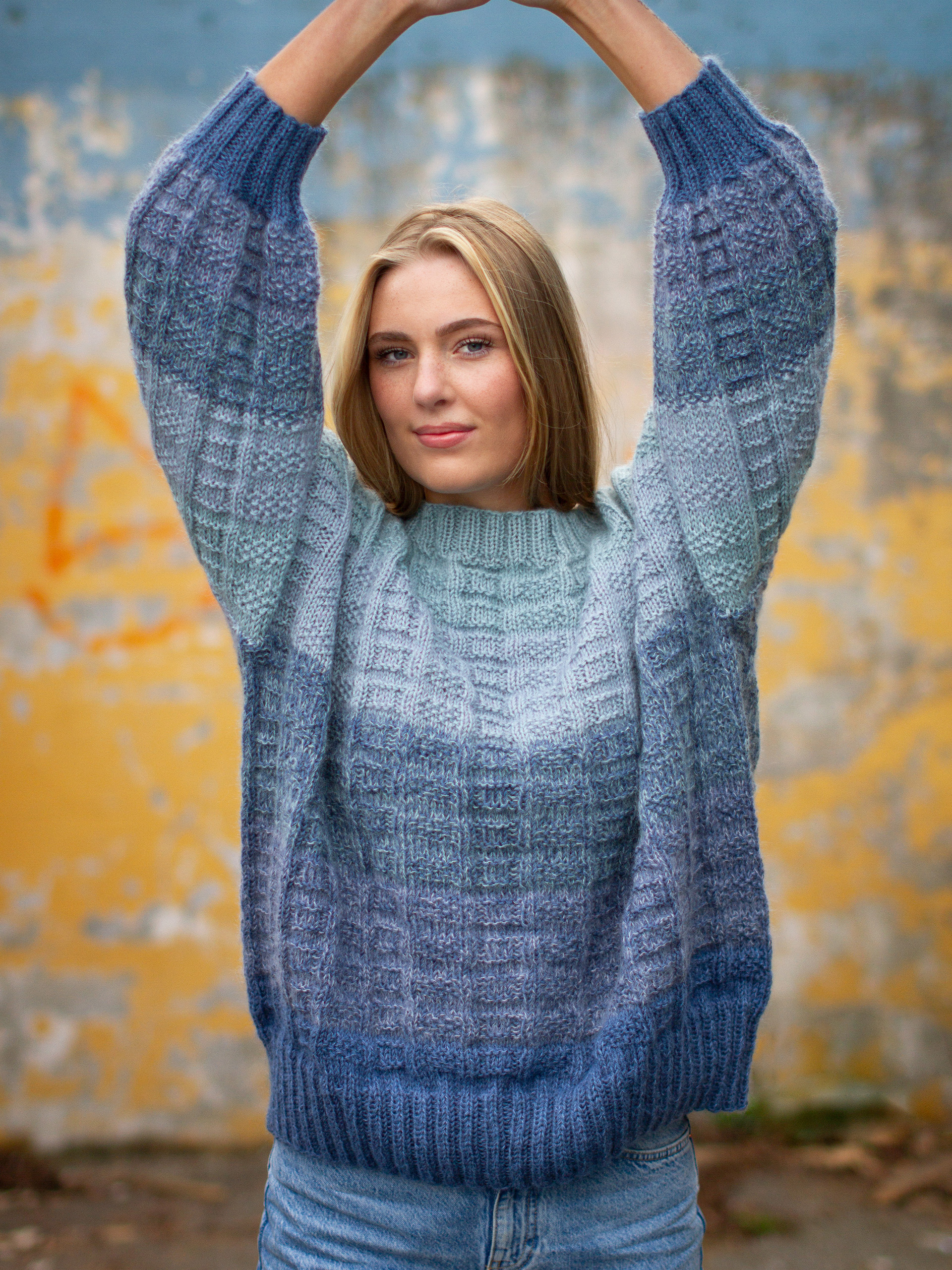 FLASHDANCE sweater blå - Garnius