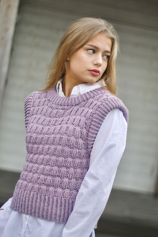 KRAKK VEST blå - Garnius - Garnius.dk