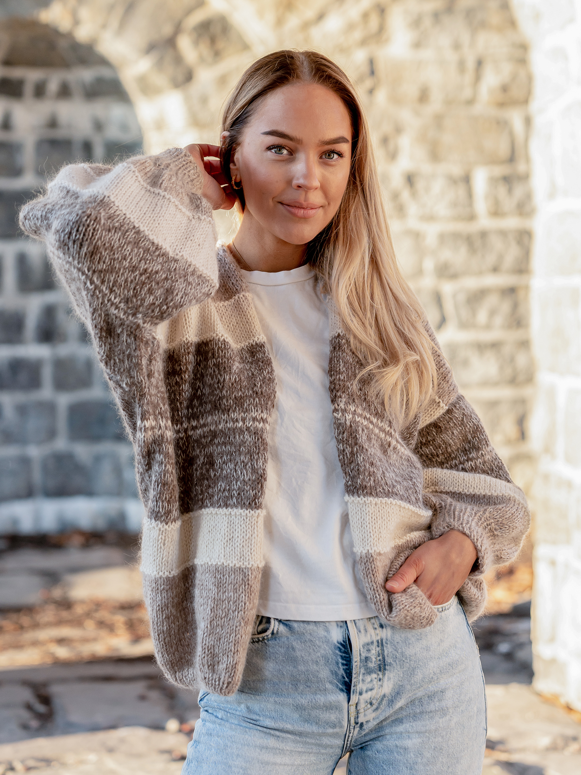 Lisset cardigan beige - Garnius