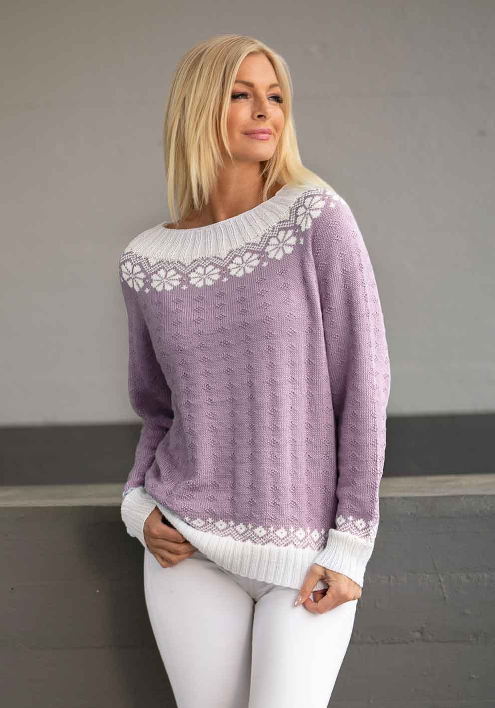 1917-4 Lydia sweater lys lilla - Garnius